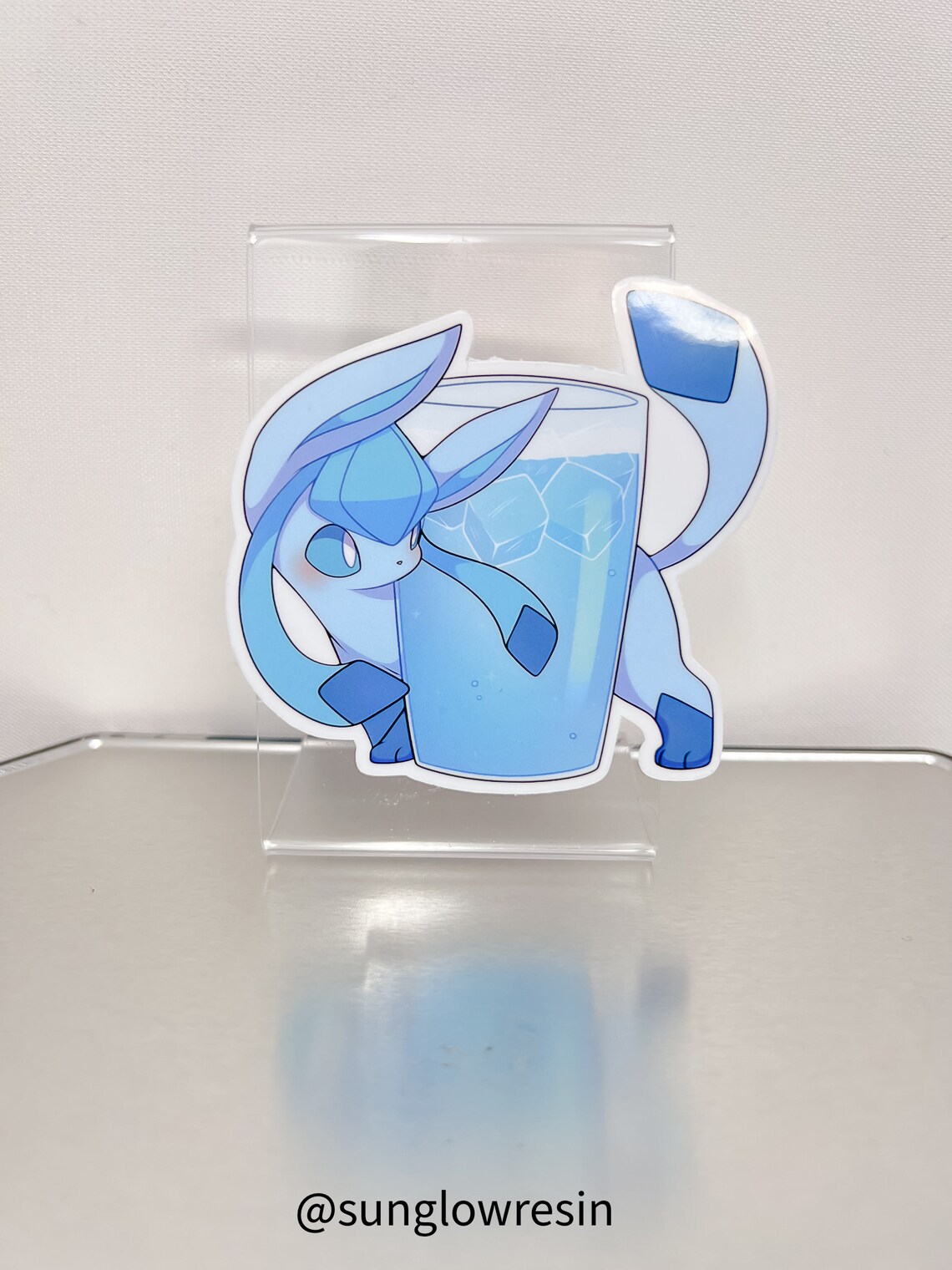 Glaceon With Iced Water Vinyl Sticker Pokemon Stickers - Etsy
