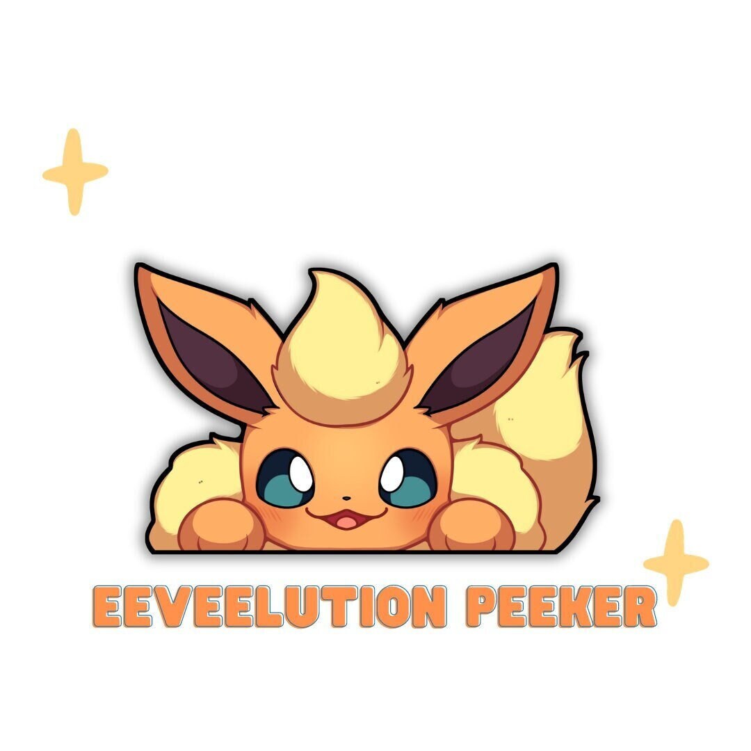 Shiny Flareon Peeker Sticker - Etsy