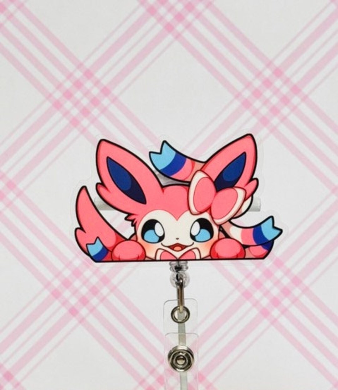Pokemon Badge Reel Sylveon Retractable ID Holder for Pokemon Fans - Etsy