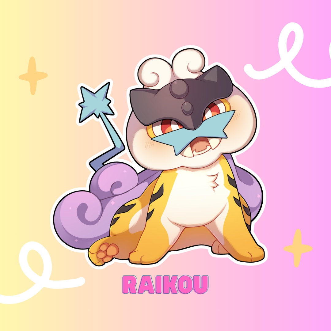 Raikou Legendary Pokemon Vinyl Sticker Trendy Pokemon Decal for Laptops ...