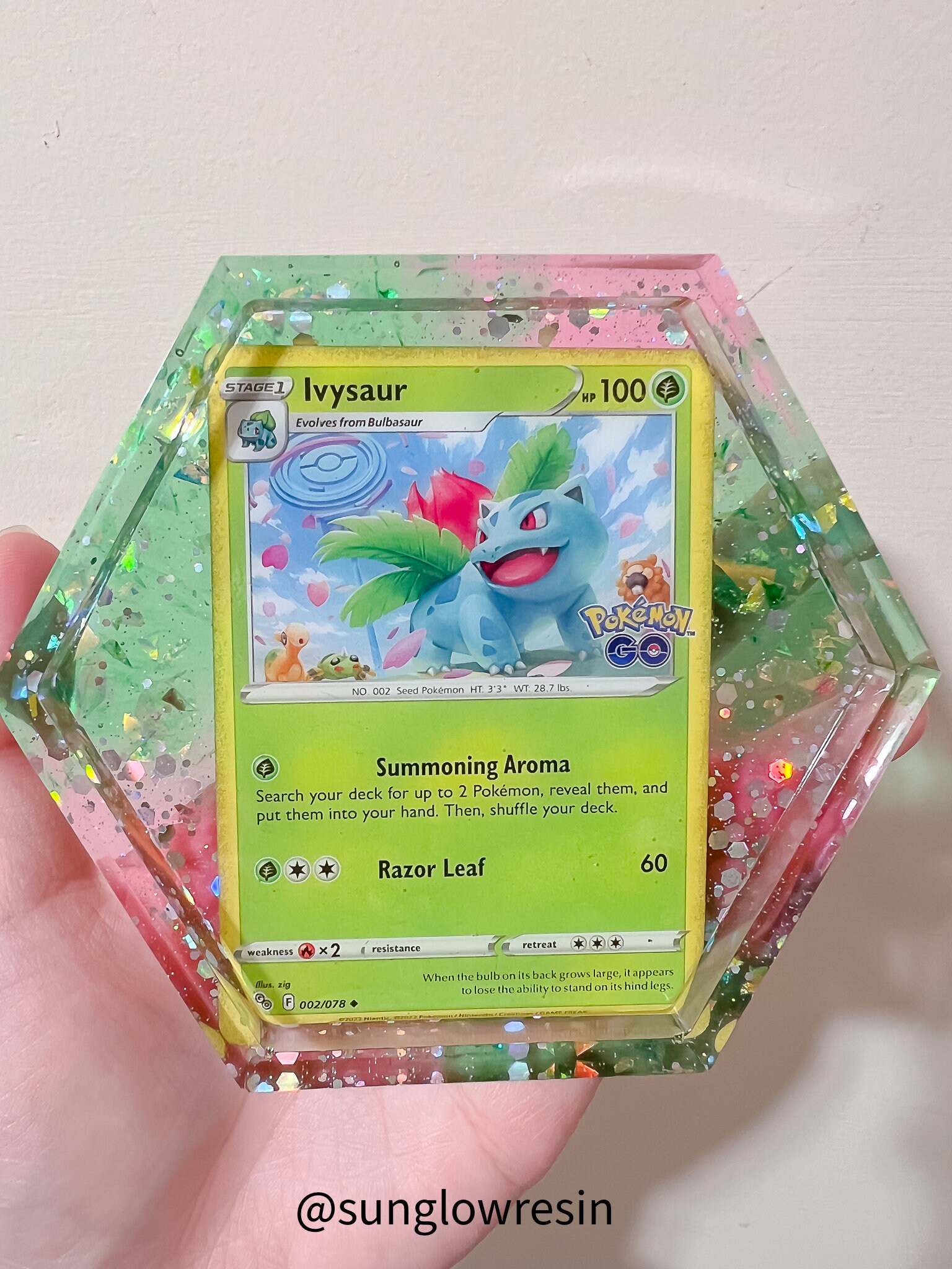 Ivysaur Card Drinks Coaster Handmade Pokémon Custom Resin - Etsy
