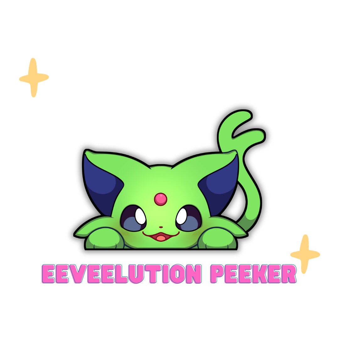 Shiny Espeon Peeker Sticker - Etsy