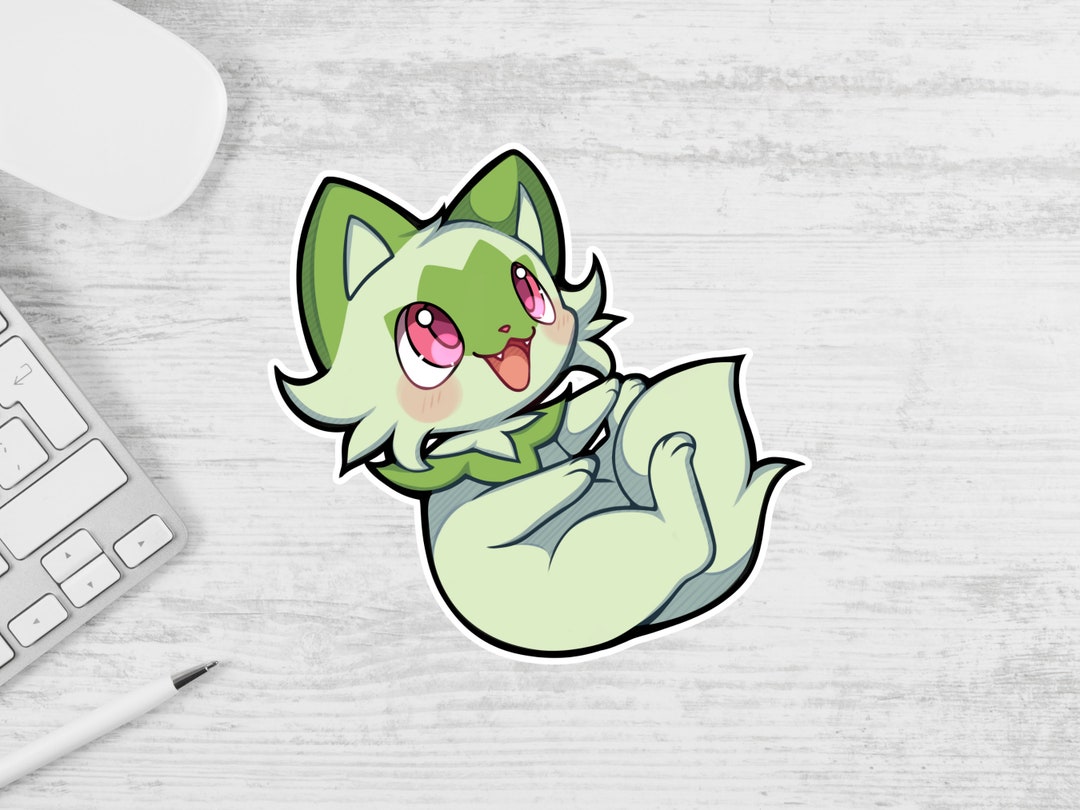 Sprigatito Vinyl Sticker Trendy Pokemon Decal for Laptops, Notebooks ...