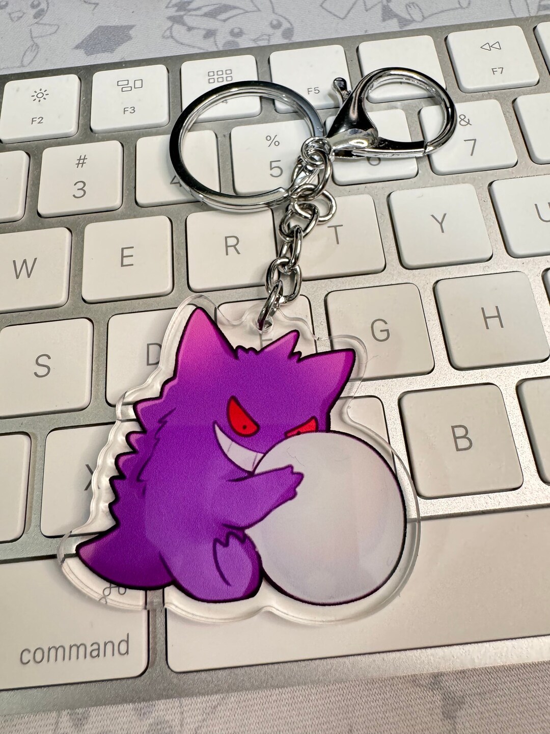 Gengar Halloween Acrylic Keychain – Cute and Durable Pokémon Keychain ...