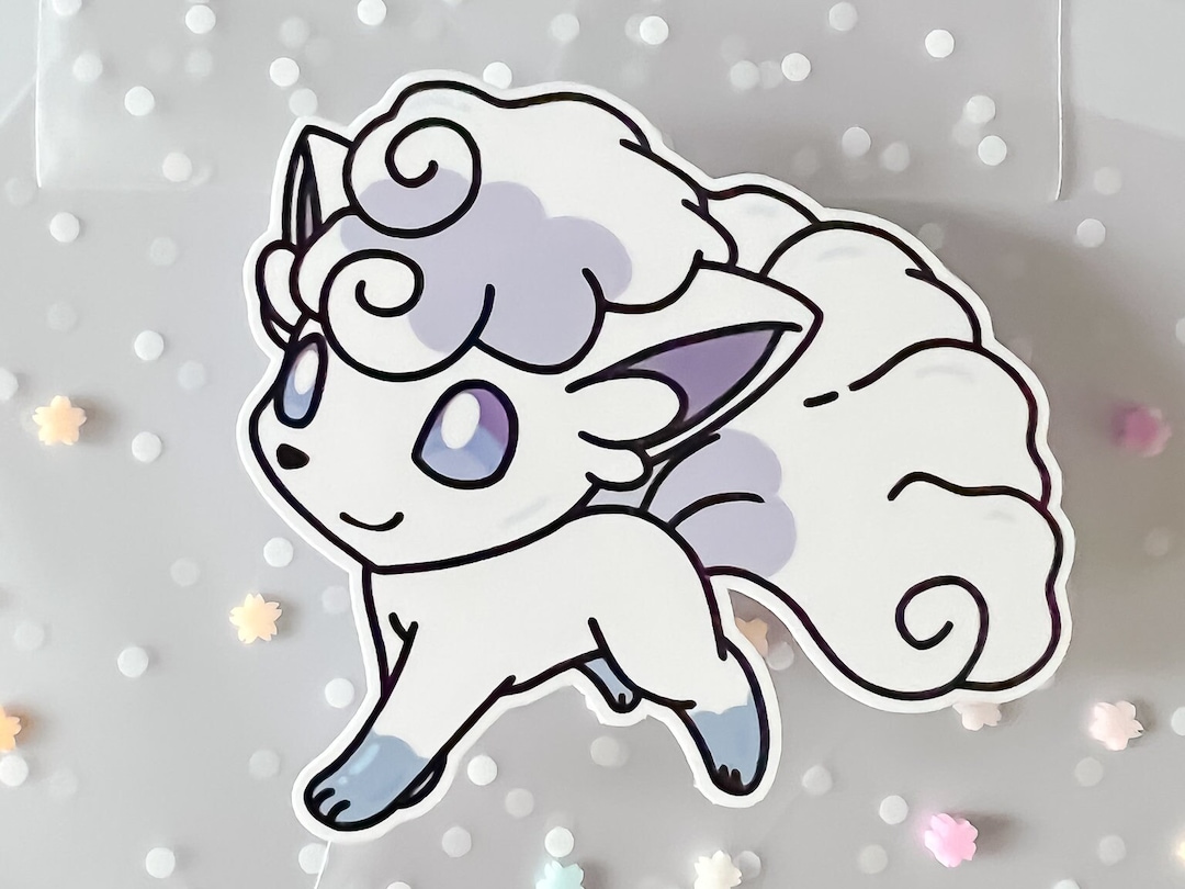 Alolan Vulpix Vinyl Sticker Trendy Pokemon Decal for Laptops, Notebooks ...