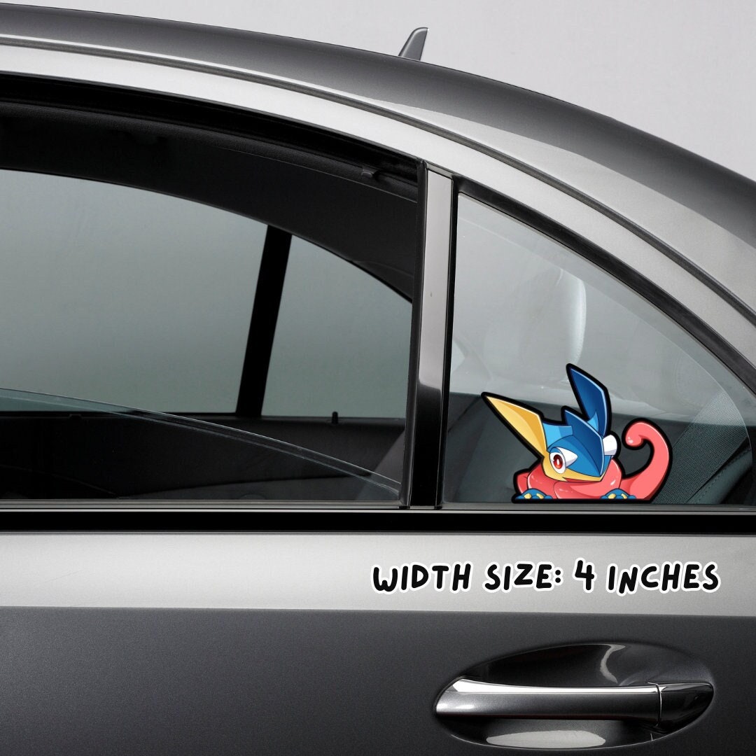 Greninja Peeker Sticker | Waterproof and Weatherproof for Water Bottles ...