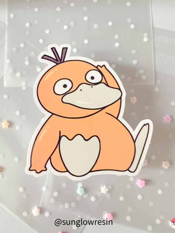 Psyduck Vinyl Sticker Pokemon Sticker Laptop Sticker Water - Etsy
