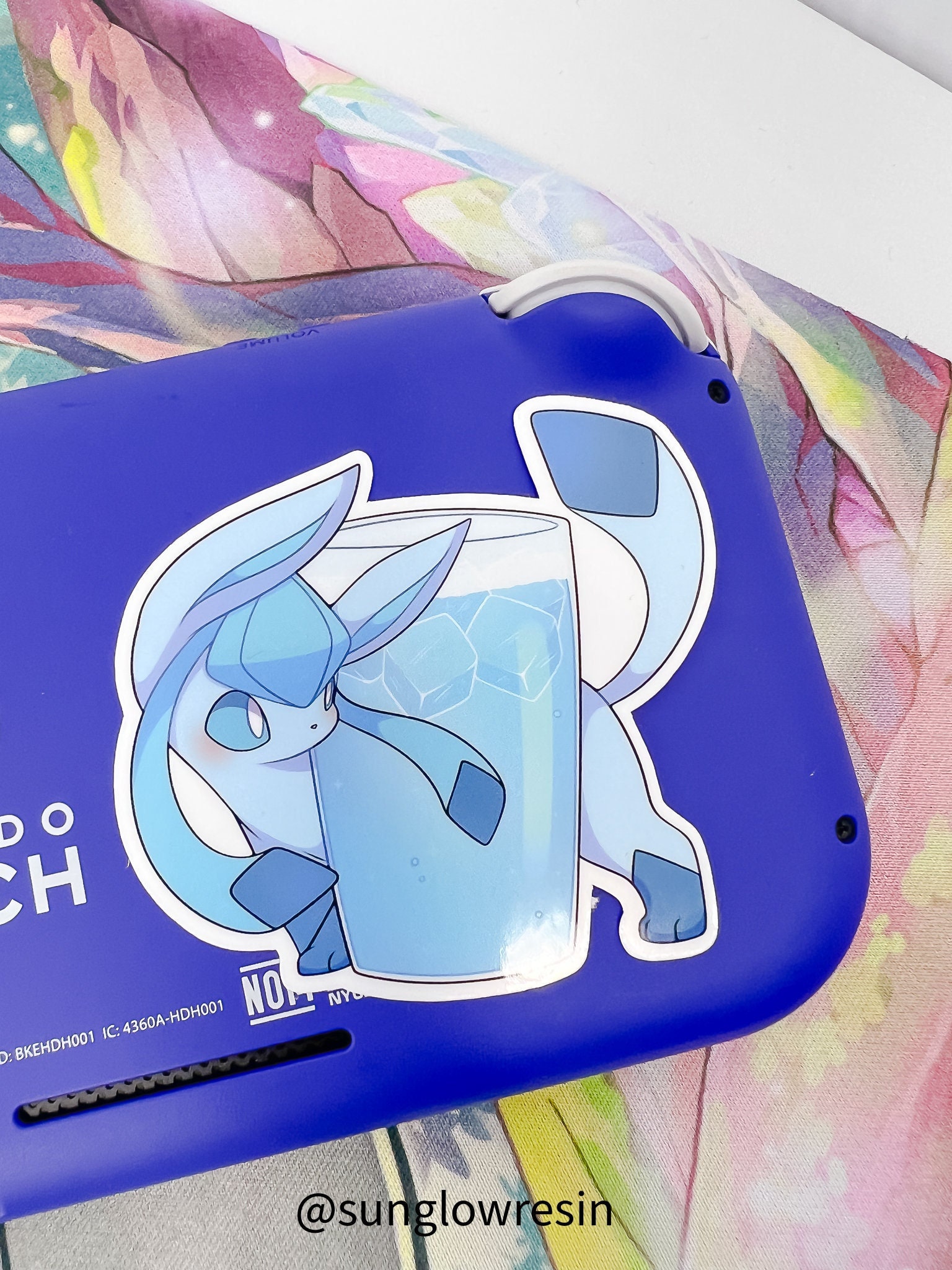 Glaceon With Iced Water Vinyl Sticker Pokemon Stickers - Etsy
