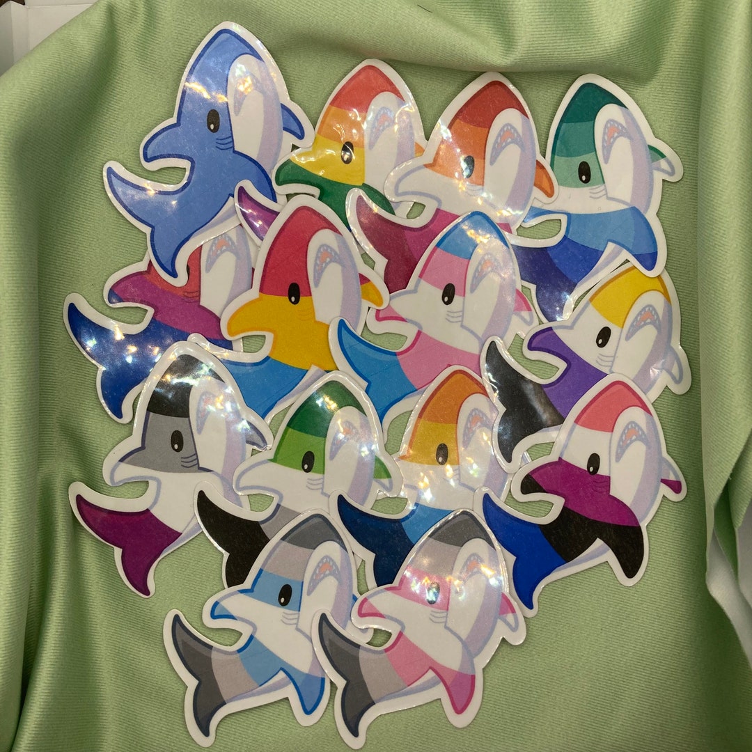 Pride Blahaj Shark Stickers | Sticker Paper Weatherproof | Pride ...