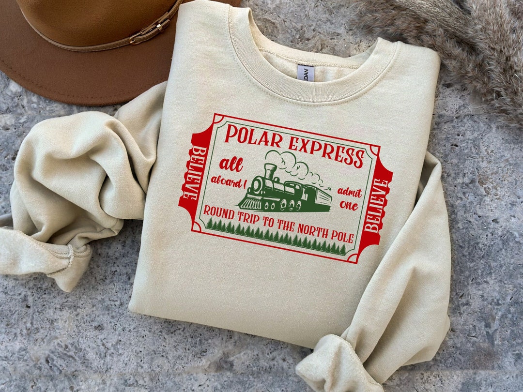 Polar Express Train Bleached Hoodie P7 Christmas Polar - Etsy