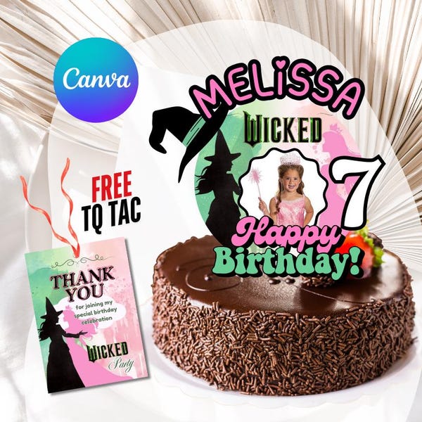 'wicked' Cake Topper - Etsy UK