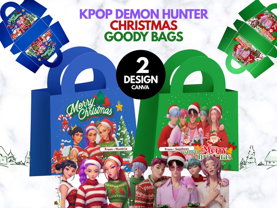Kpop Demon Hunter Handbox Party Favor, Huntrix Christmas Gift Box ...