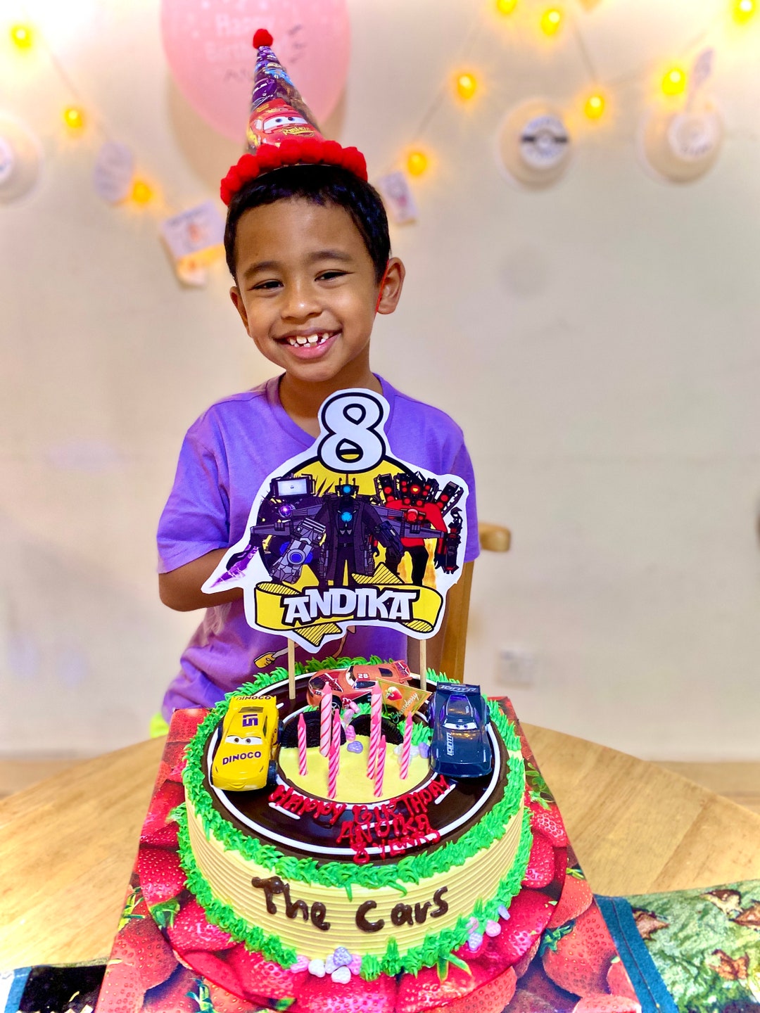 Editable Skibidi Cake Topper Birthday Party Decorations, Birthday Boy ...