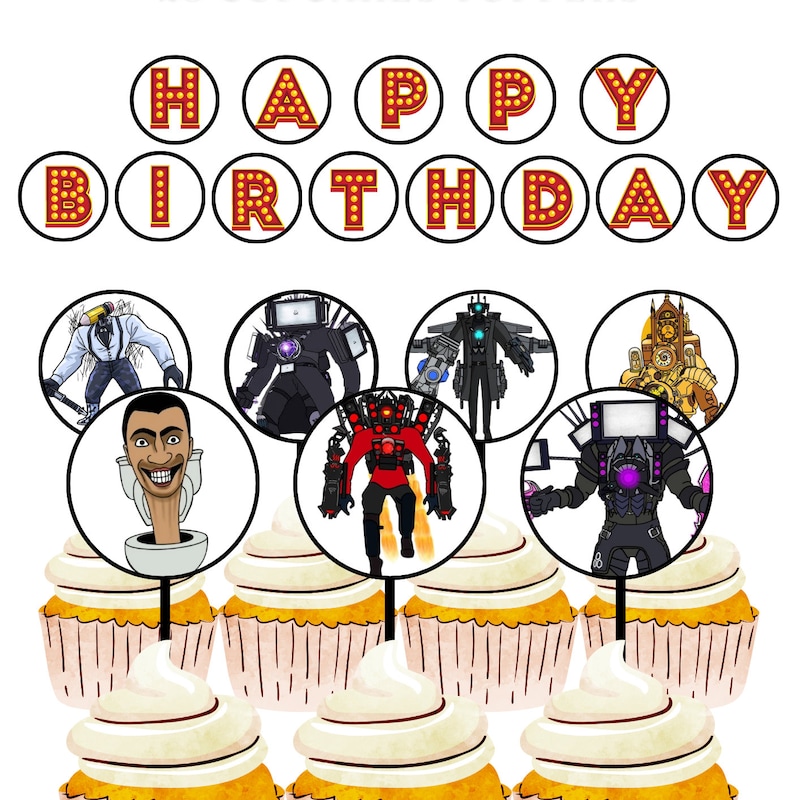 Skibidi Toilet Birthday Cake - Etsy