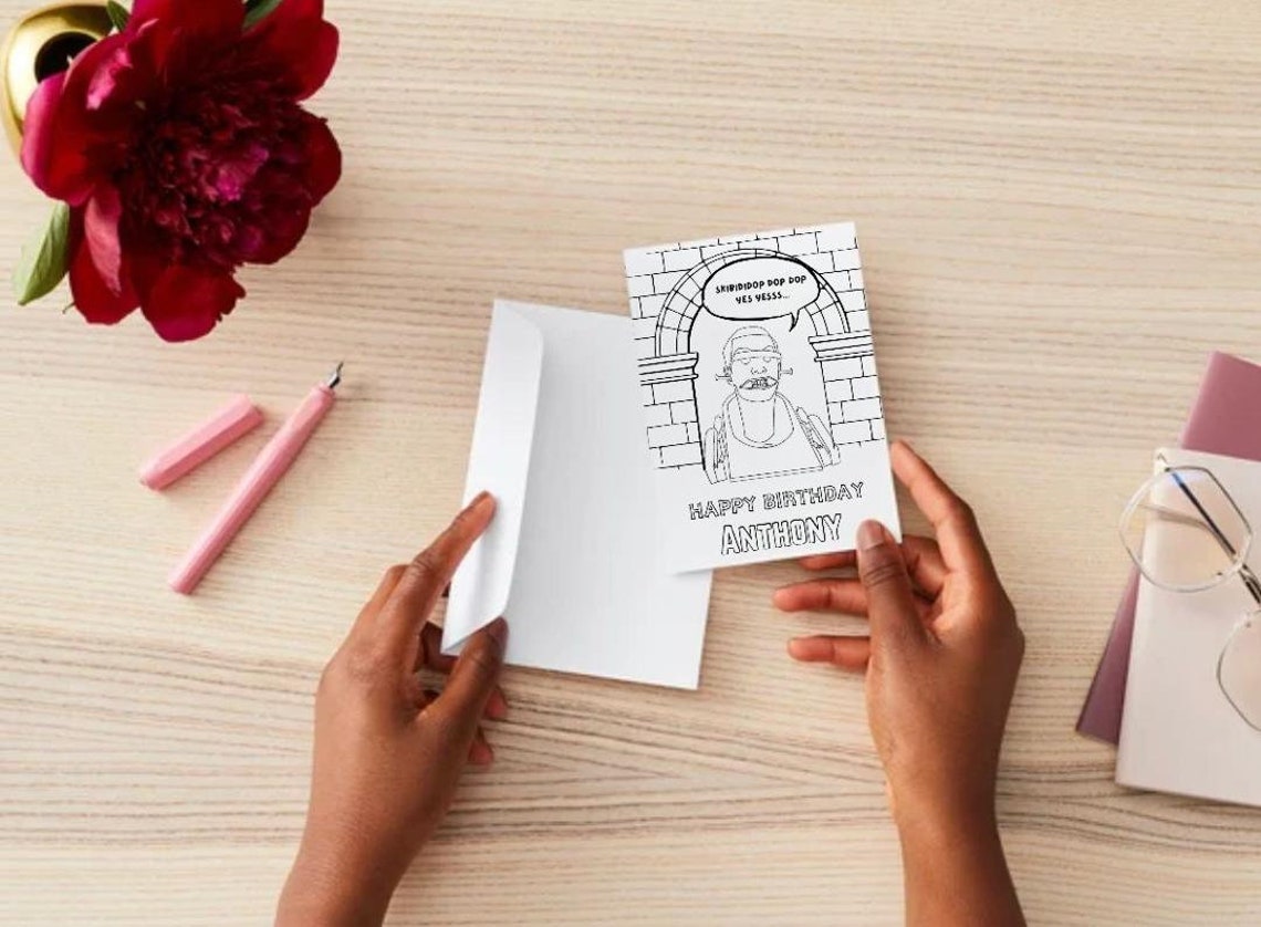 Editable Canva L DIY Boys Birthday Card Coloring Skibidi Toilet ...