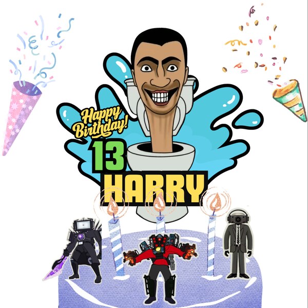 Skibidi Toilet Birthday Cake - Etsy