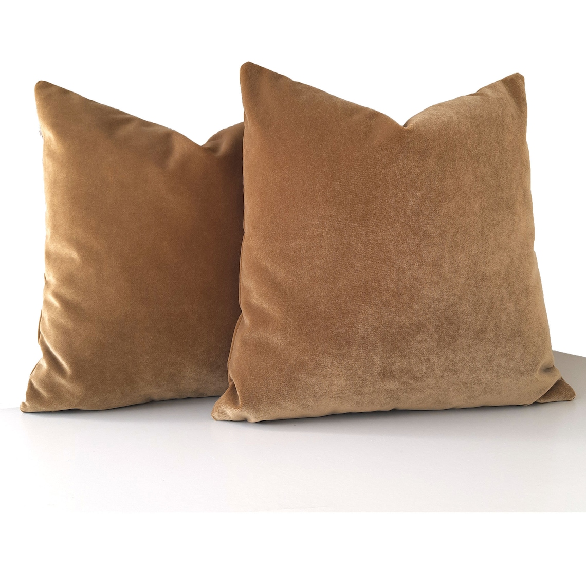 Velvet Throw Pillow Cover, Camel Velvet Pillow Cover, Camel Euro Sham ...