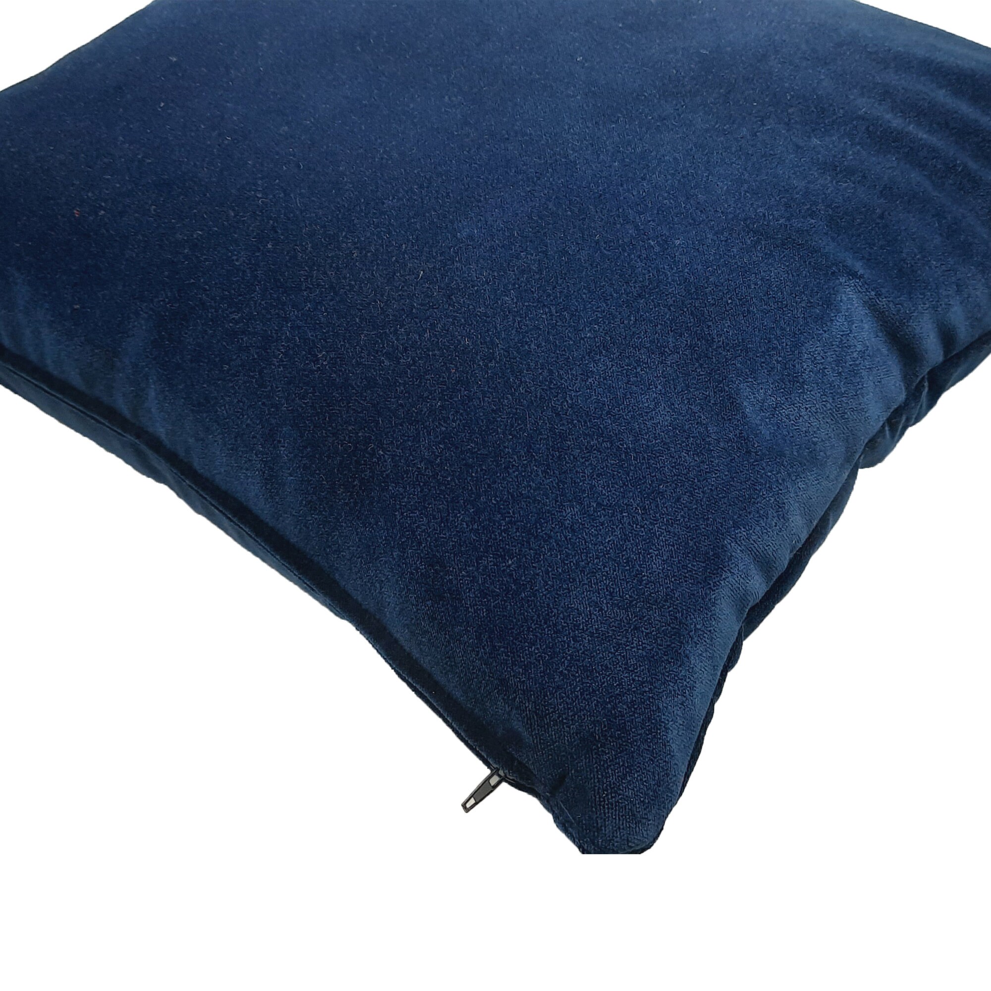 Navy Blue Solid Pillow Cover, Any Size, Dark Blue Decorative Throw ...
