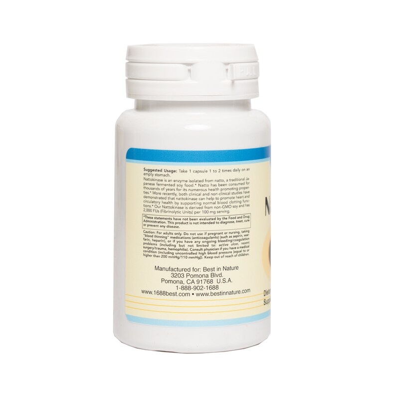 Nattobest™ 60 Veg Capsules | Natto Extract | Nattokinase Supplement for ...