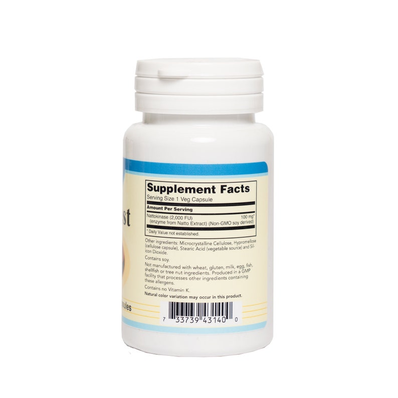 Nattobest™ 60 Veg Capsules | Natto Extract | Nattokinase Supplement for ...