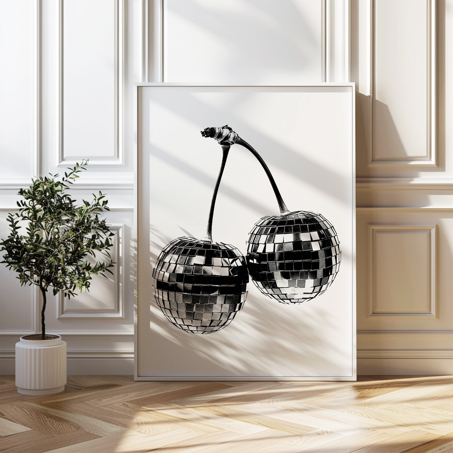Cherry Disco Ball Print, Retro Prints, Y2K Disco Wall Art, Trendy ...