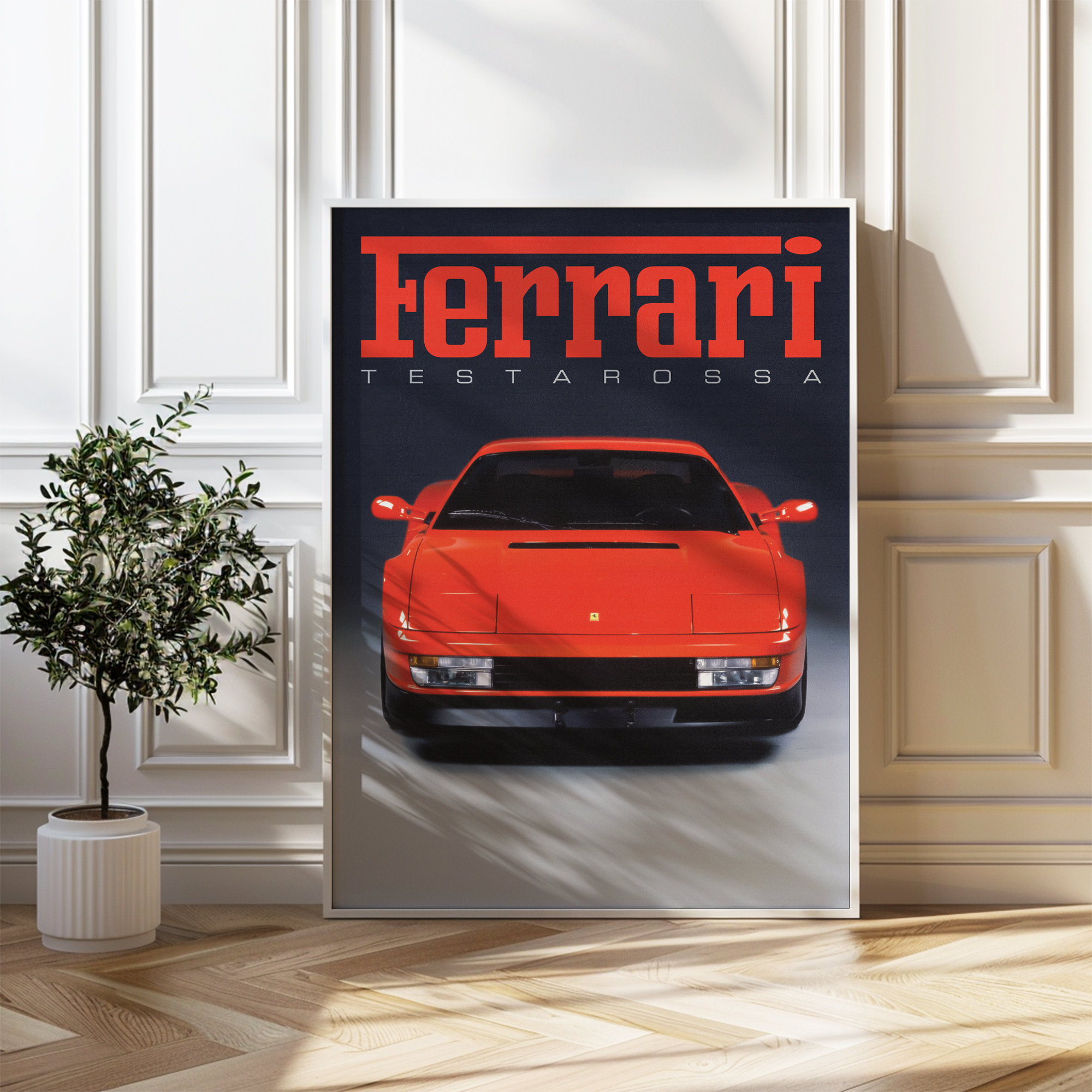 Vintage Ferrari Testarossa Wall Art, Supercar Print, Italian Sports Car ...