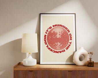 Murder on the Dancefloor Print Disco Ball Saltburn Music Poster Wall ...