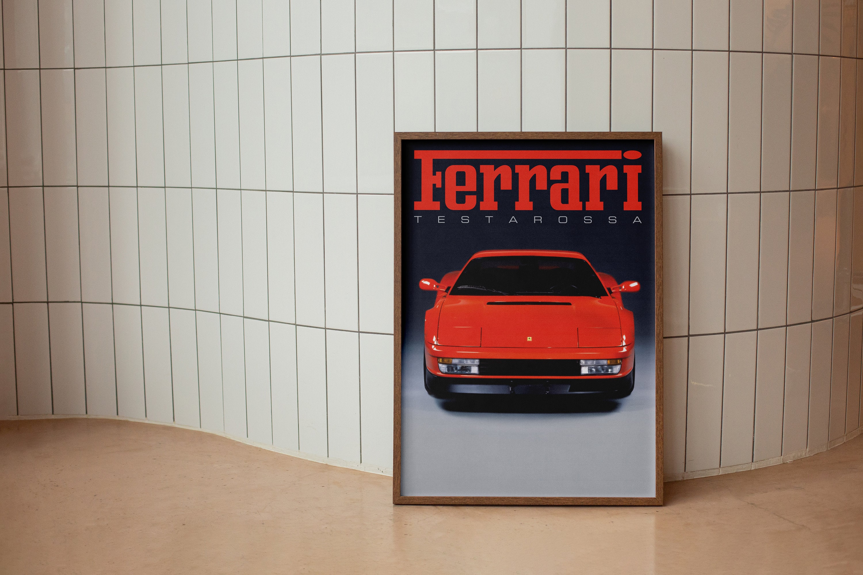 Vintage Ferrari Testarossa Wall Art, Supercar Print, Italian Sports Car ...