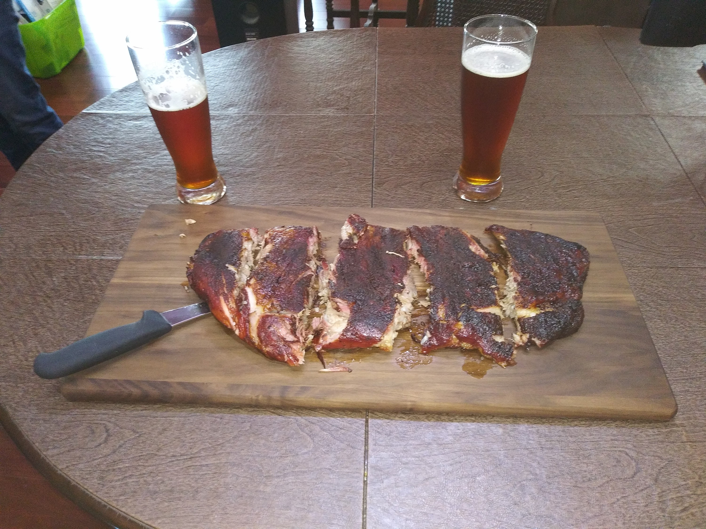 BBQ Pellet Grill Smoker Rib Board Reversible Black Walnut - Etsy