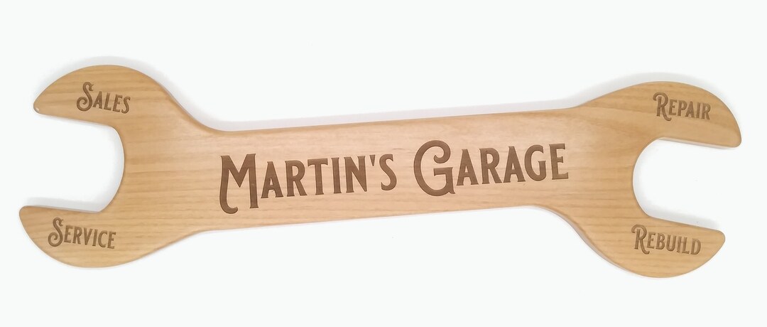 Man Cave Signage-wrench-garage Sign-wooden Sign-custom Wood Sign ...