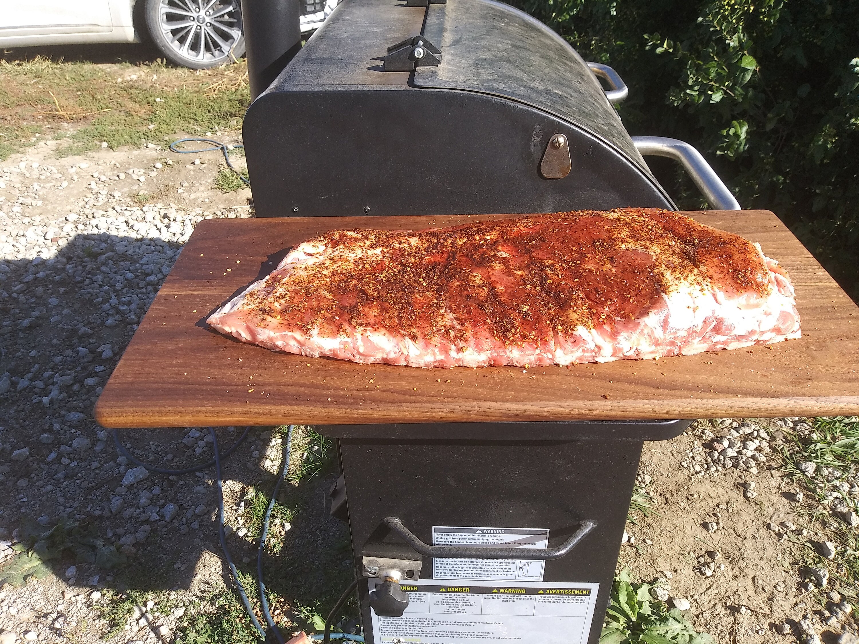 BBQ Pellet Grill Smoker Rib Board Reversible Black Walnut - Etsy