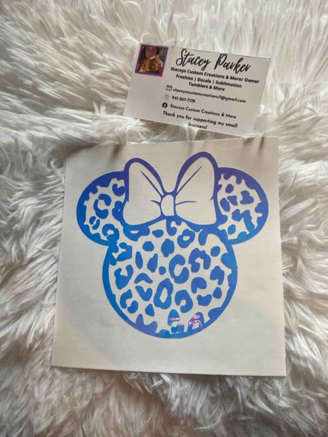 Holographic Minnie Mouse Decal - Etsy