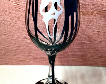 Ghostface Drip Wine Glass Scream Wine Glass Scary Movie Horror Wine ...