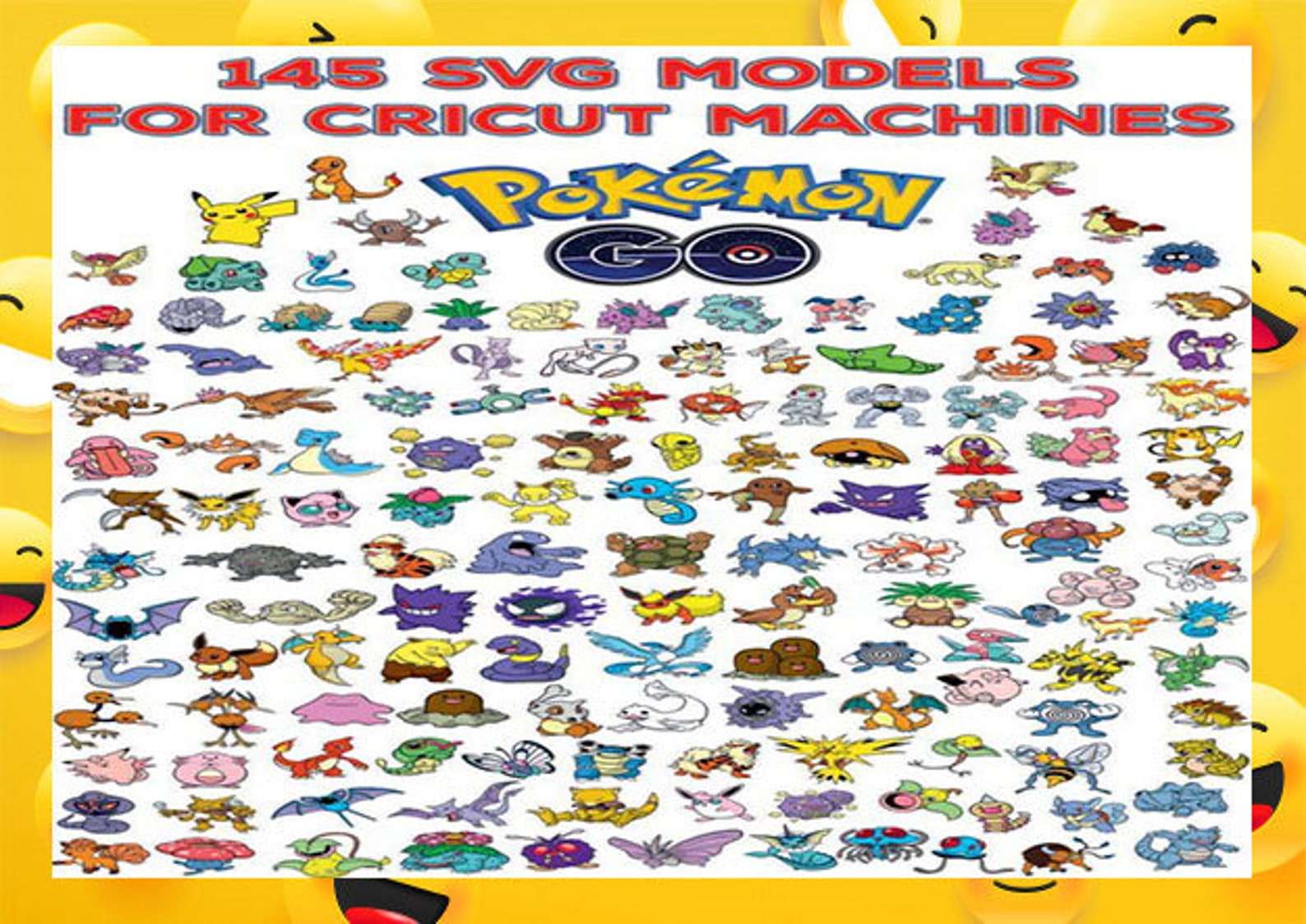 Pokemon svg Pokemon bundle svg png dxf eps Digital file | Etsy