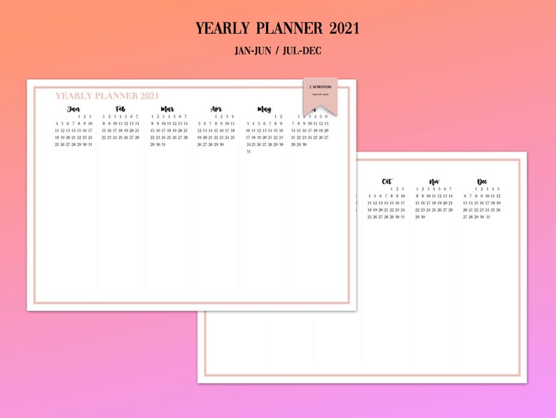 Printable Rose Gold Planner 2021 - Etsy