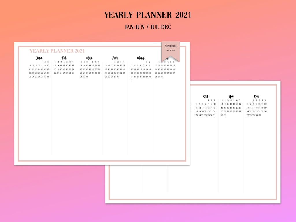 Printable Rose Gold Planner 2021 - Etsy
