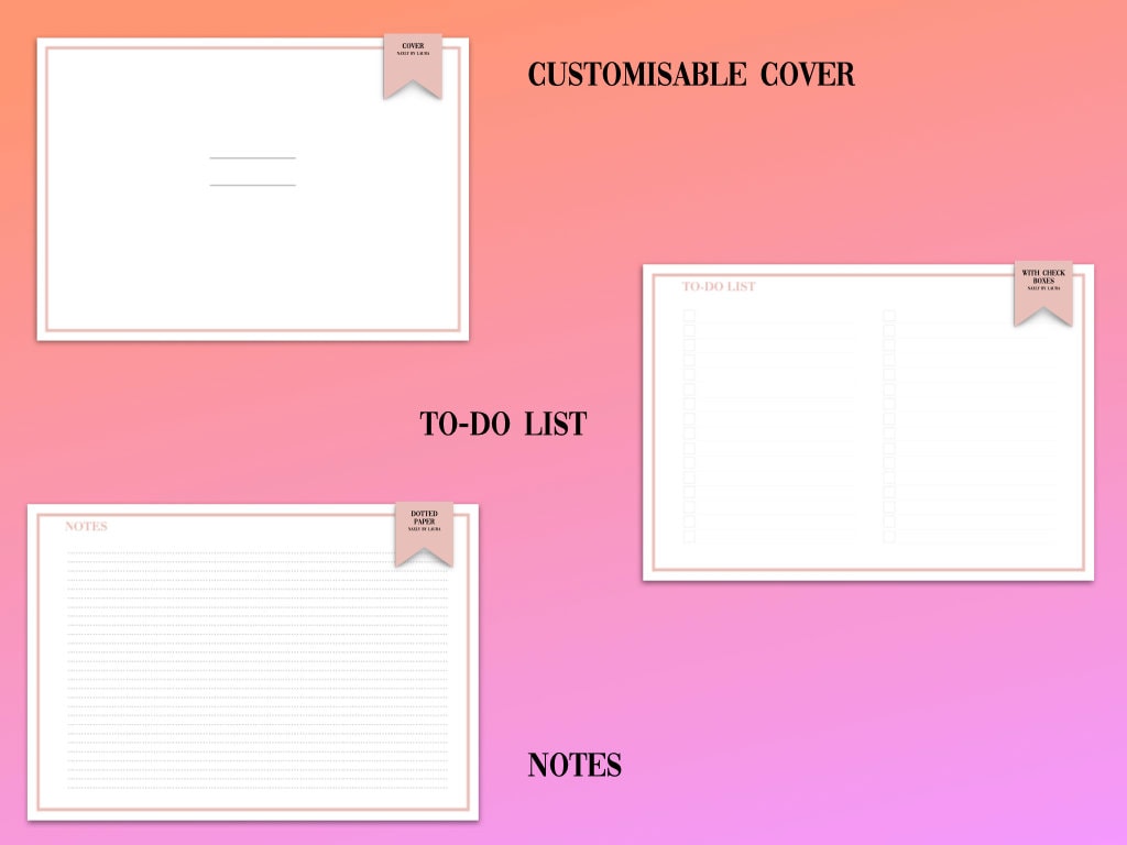 Printable Rose Gold Planner 2021 - Etsy