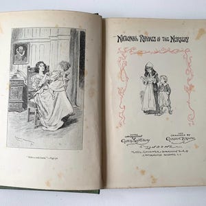 Antique 1895 National Rhymes of the Nursery Book, Gordon Browne ...