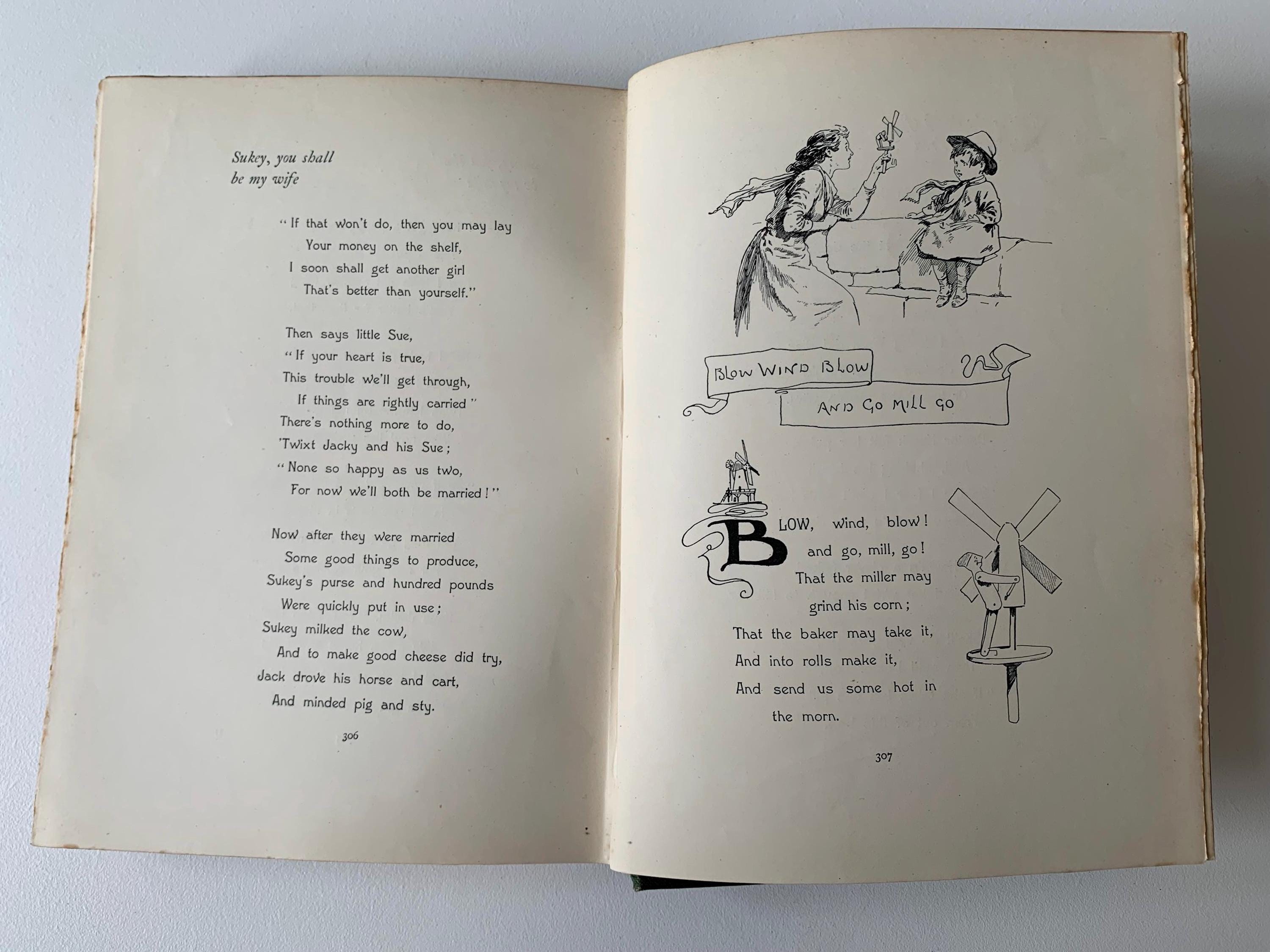 Antique 1895 National Rhymes of the Nursery Book, Gordon Browne ...