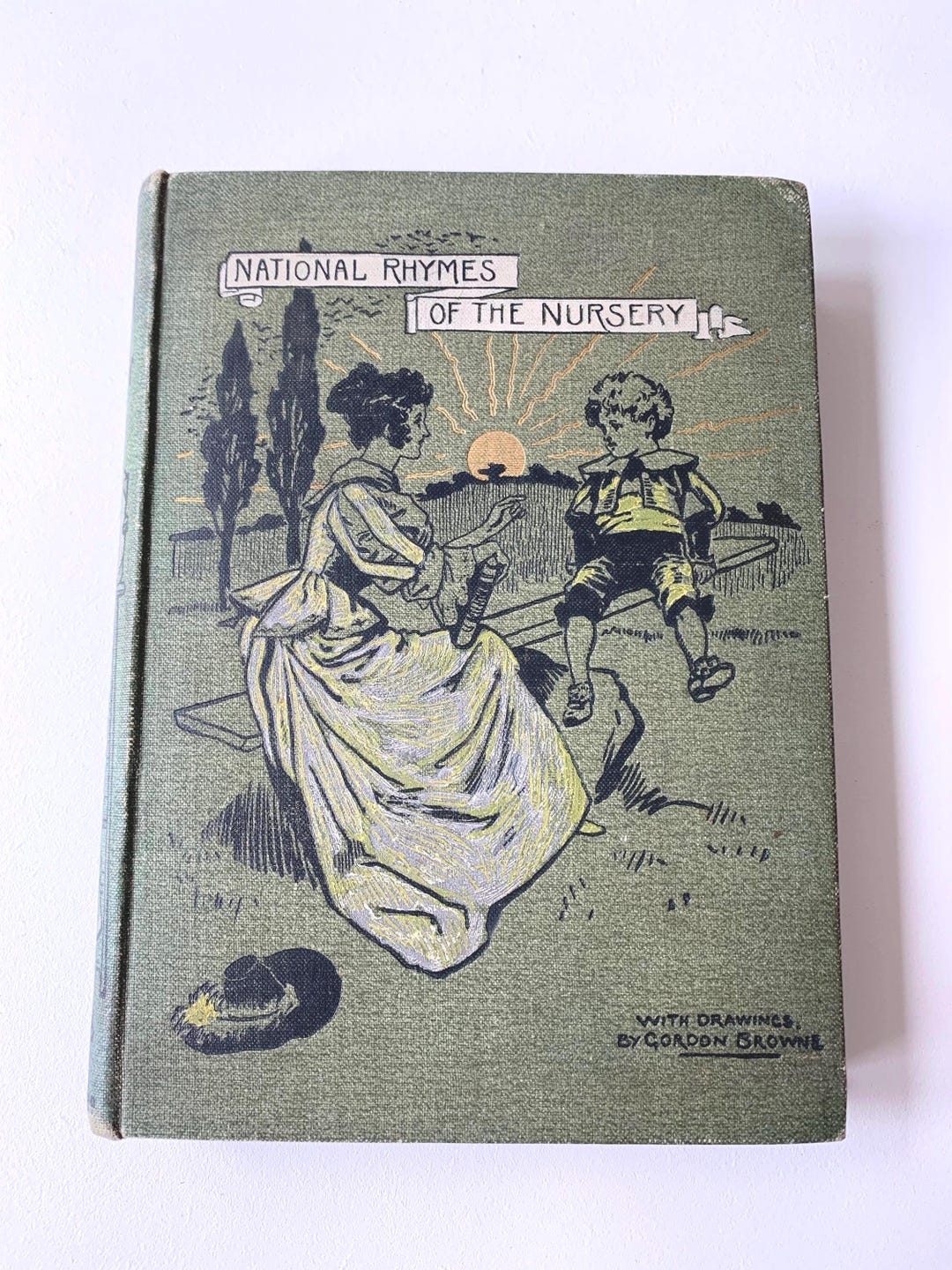 Antique 1895 National Rhymes of the Nursery Book, Gordon Browne ...