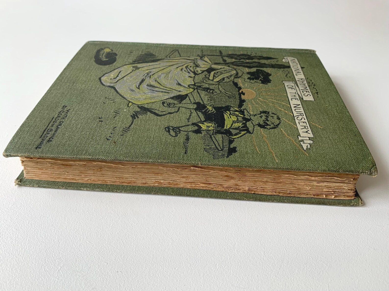 Antique 1895 National Rhymes of the Nursery Book, Gordon Browne ...