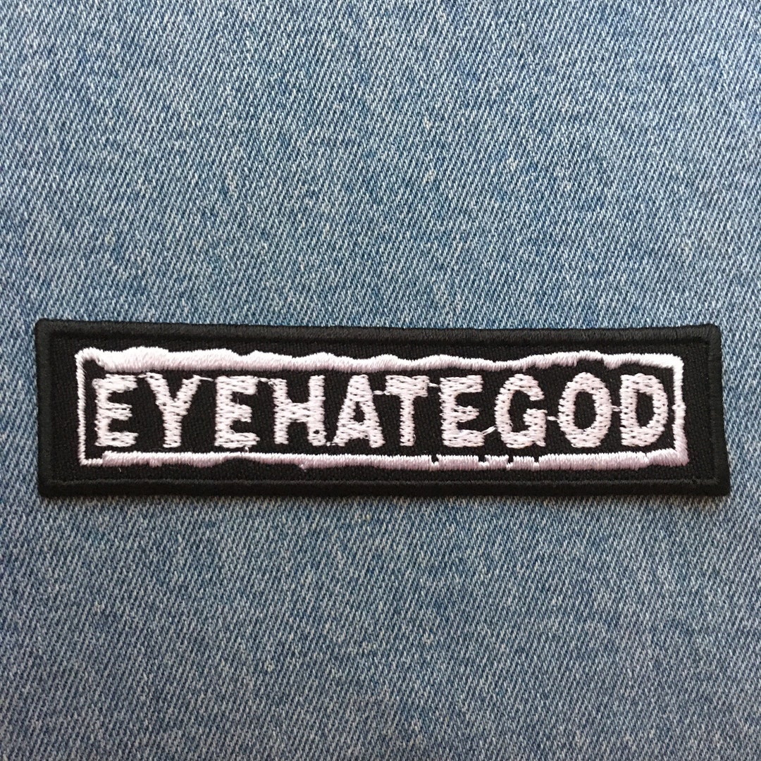 EYEHATEGOD Shaped Embroidered Patch Grief Primitive Man Bongripper Inter Arma Conan Cough ...