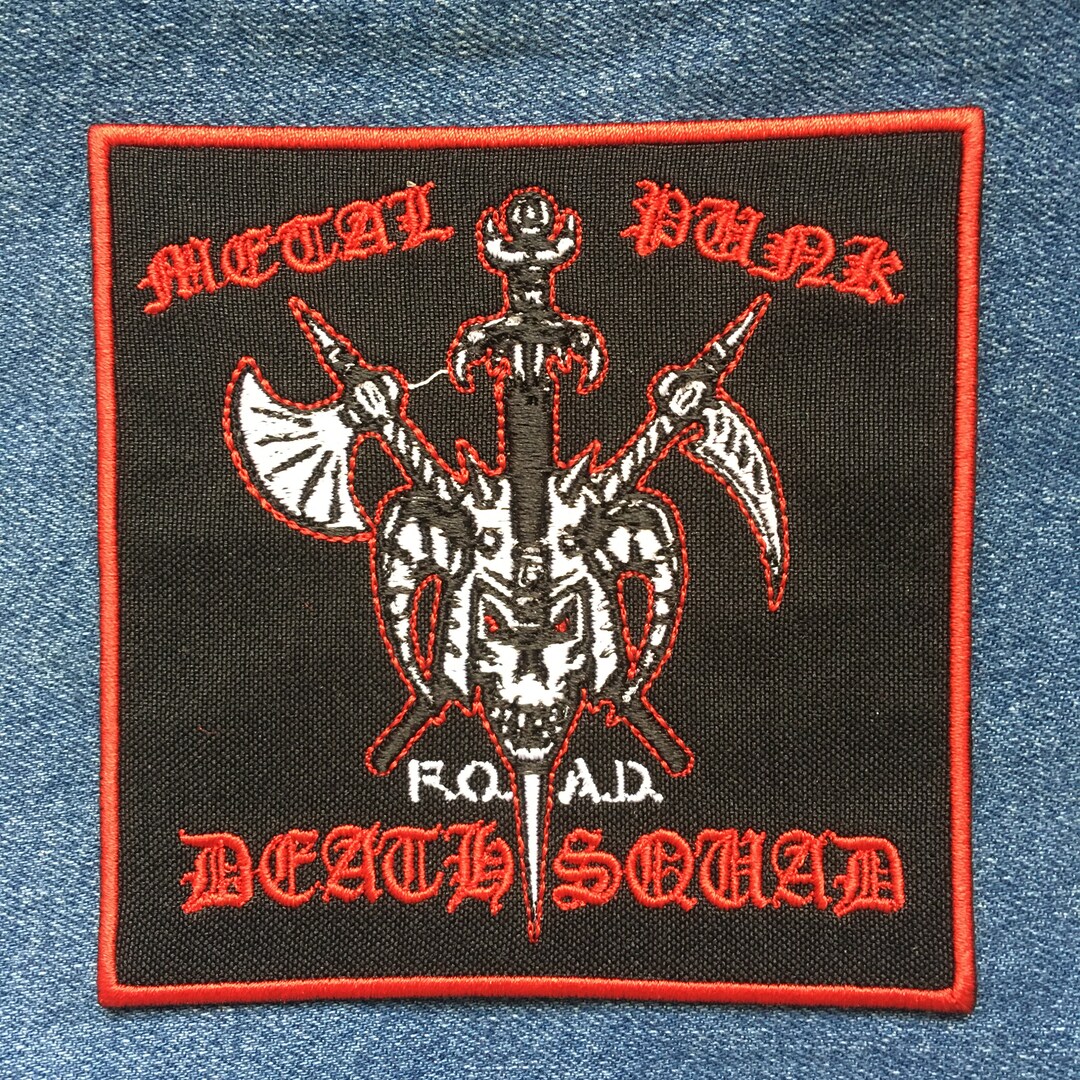Metal Punk Death Squad Embroidered Patch Speedwolf Warfare - Etsy