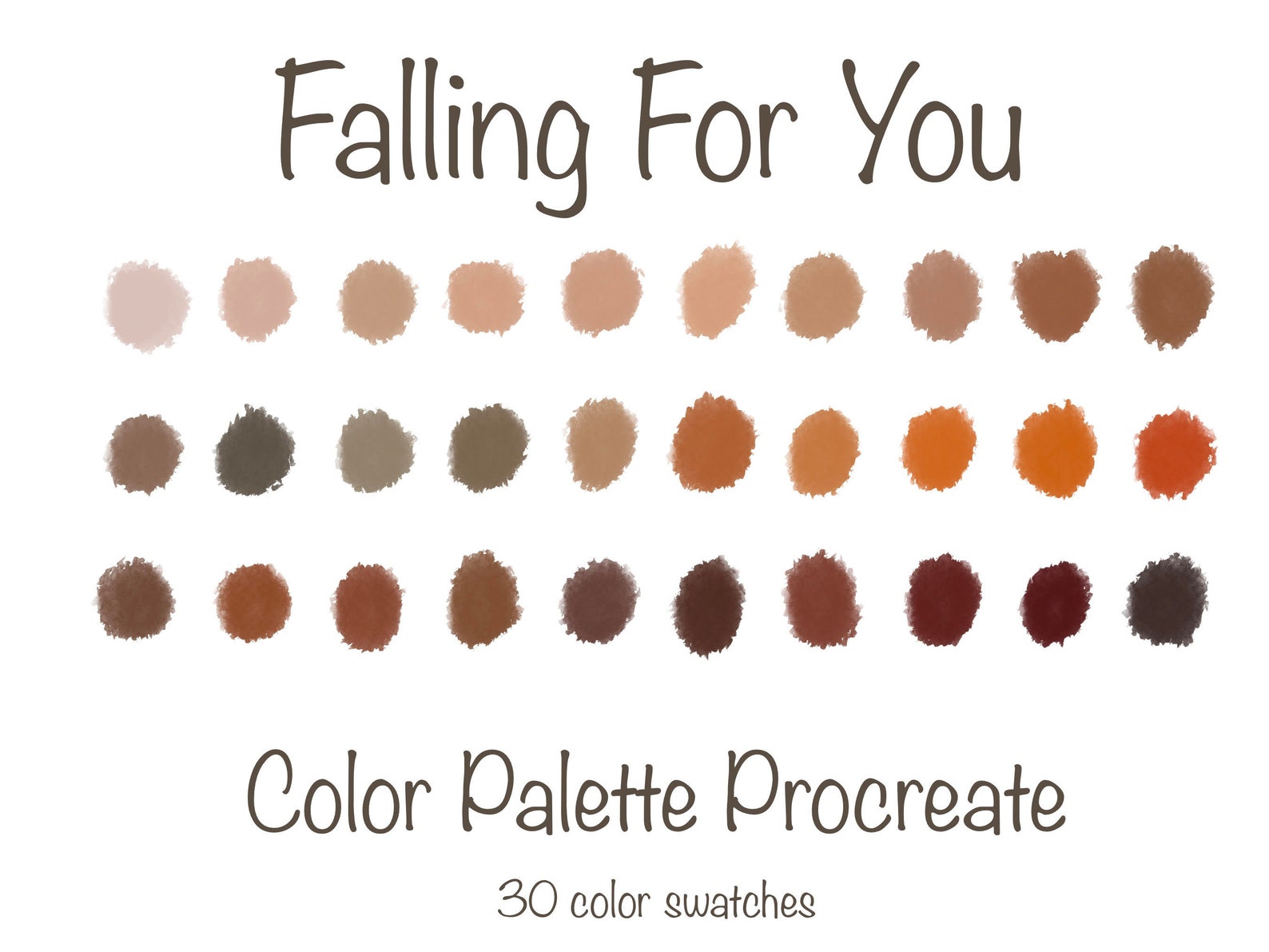 Procreate Color Palette Falling for You Swatches Halloween 30 Colors ...