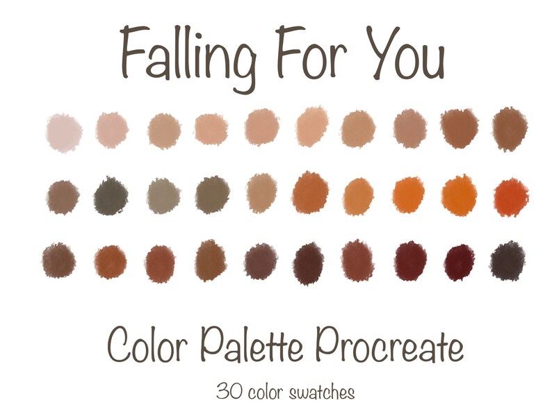 Procreate Color Palette Falling for You Swatches Halloween 30 Colors ...