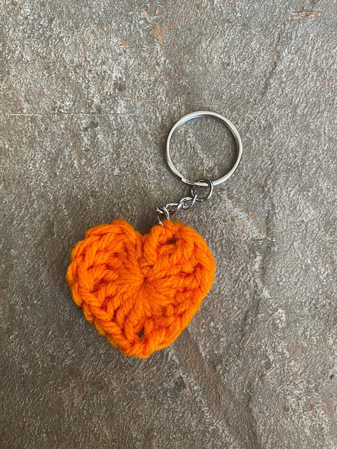 Crochet Heart Keychains - Etsy