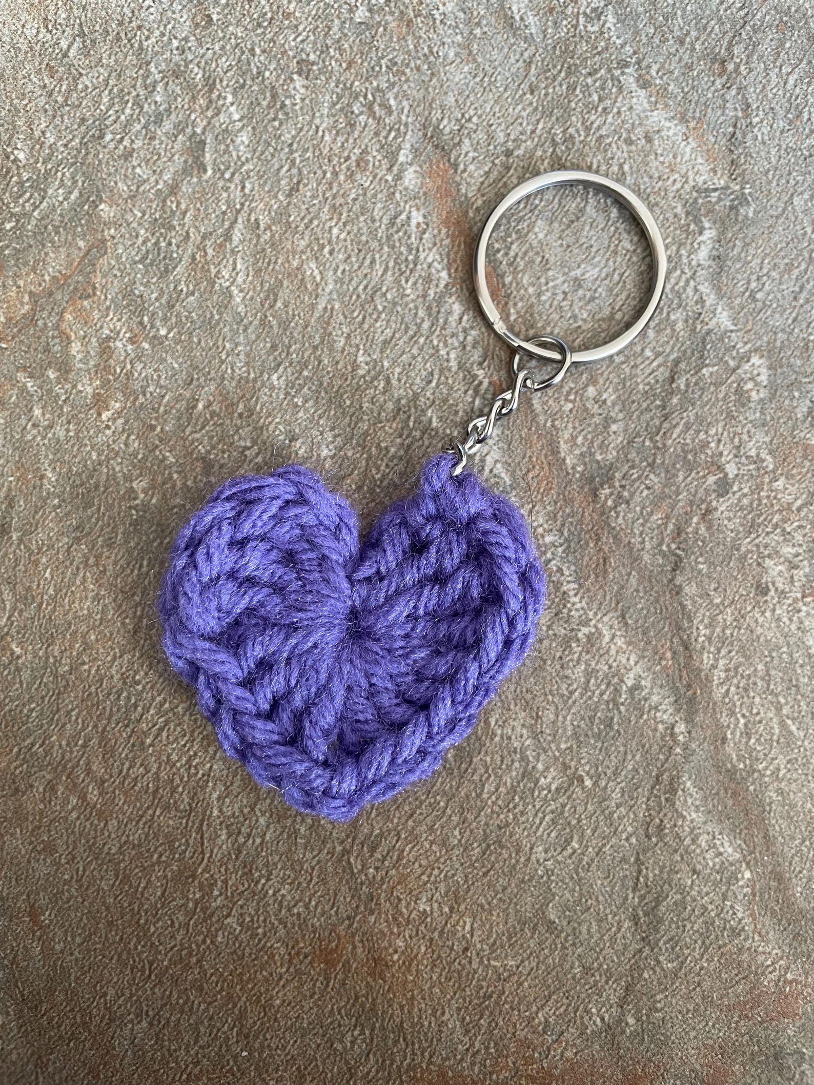 Crochet Heart Keychains - Etsy