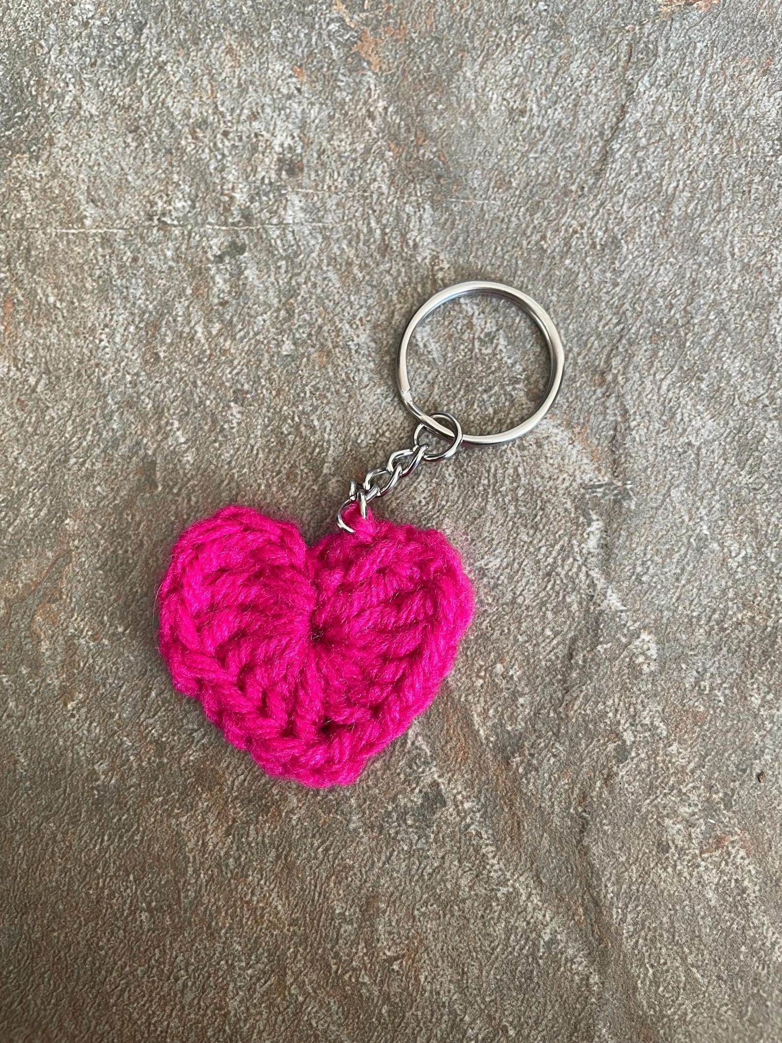 Crochet Heart Keychains - Etsy