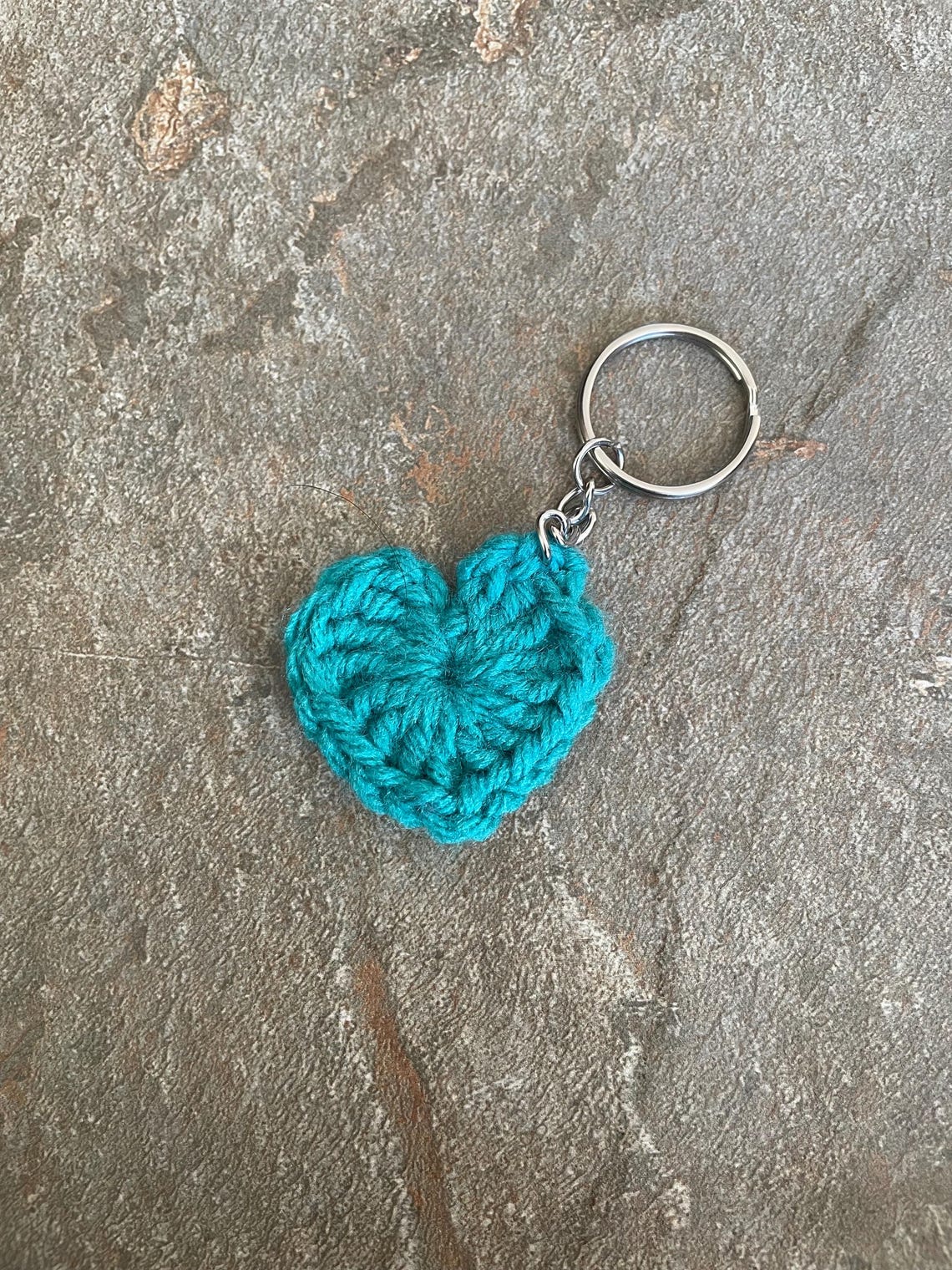 Crochet Heart Keychains - Etsy