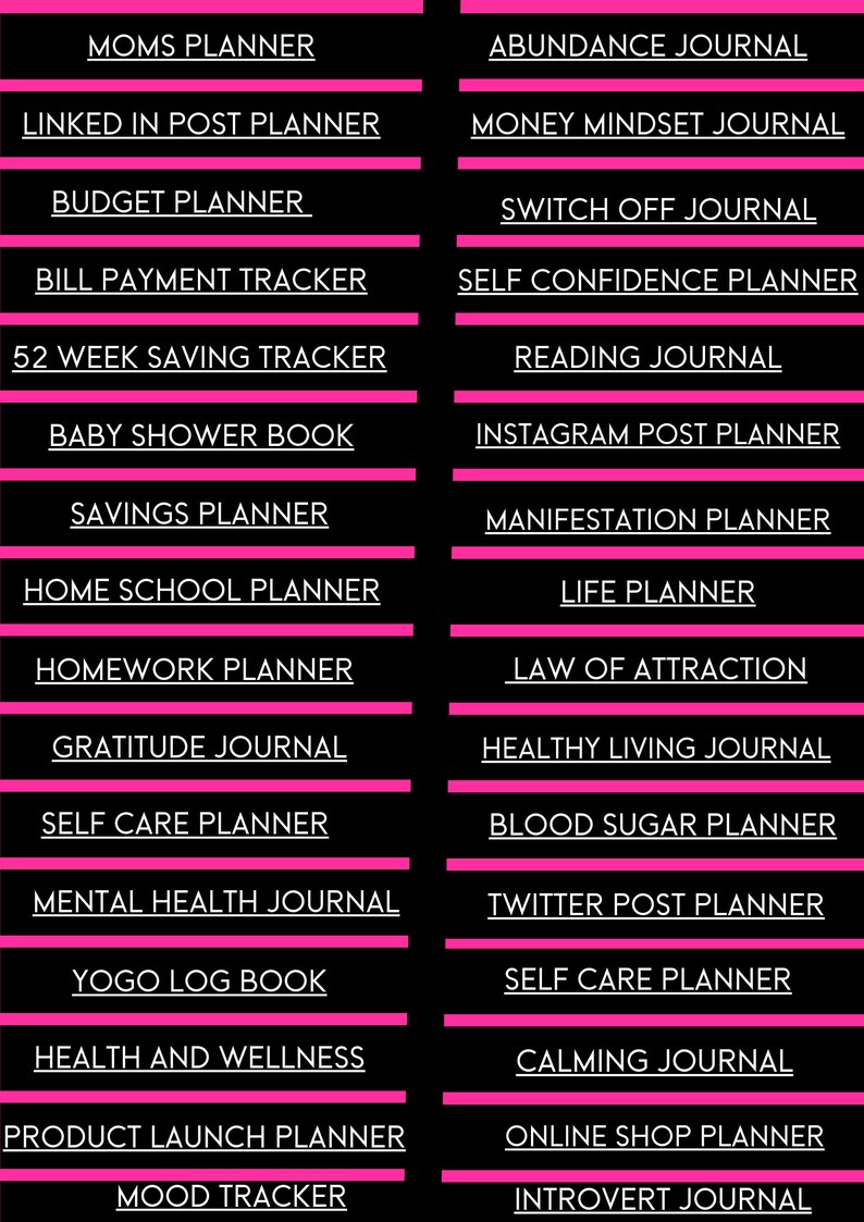 OVER 200 DIGITAL Editable Canva Planners/journals for You to Edit and ...